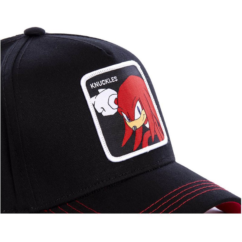 Gorra curva negra snapback Knuckles the Echidna KNUB Sonic the Hedgehog ...