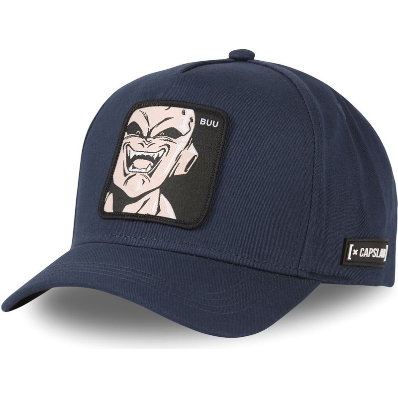 Gorra curva azul marino snapback Kid Buu BUUF Dragon Ball de Capslab ...